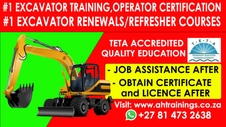 #1 [CERTIFICATE: EXCAVATOR Course] COLLEGE Training