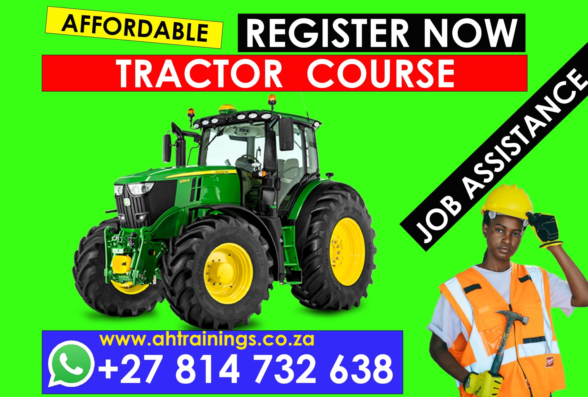#1 [CERTIFICATE:TRACTOR OPERATOR Course] Apply NOW!