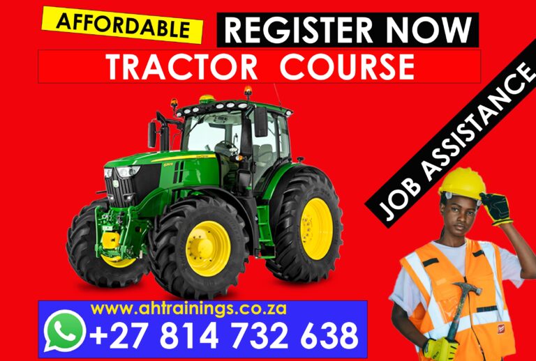 #1 [CERTIFICATE:TRACTOR OPERATOR Course] Apply NOW!